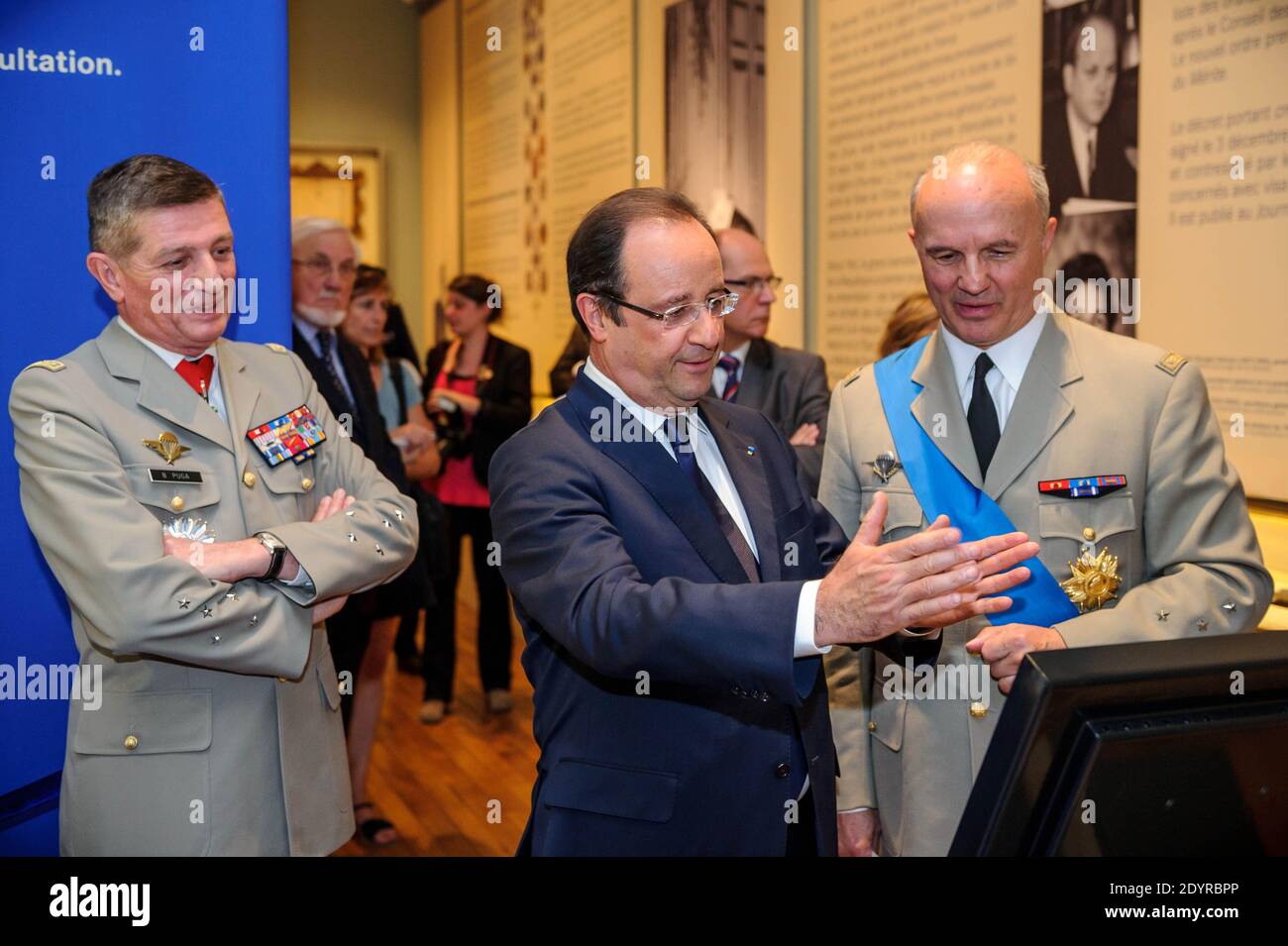 President Francois Hollande with Great Chancellor and Army General Jean ...