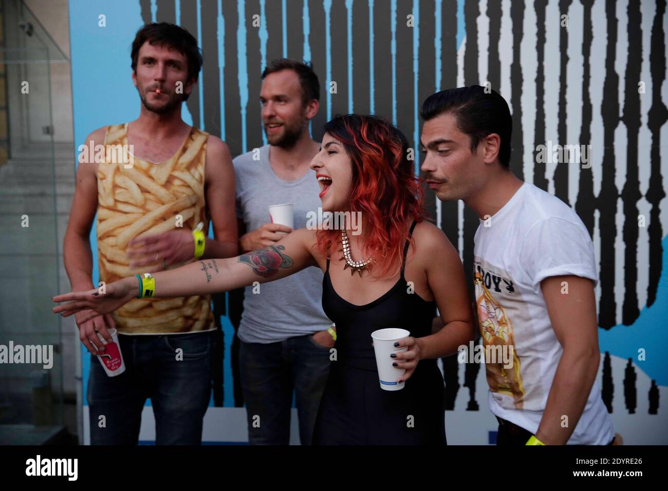 Lilly Wood And The Prick posing on stage at FNAC Live Festival 2013, at ...