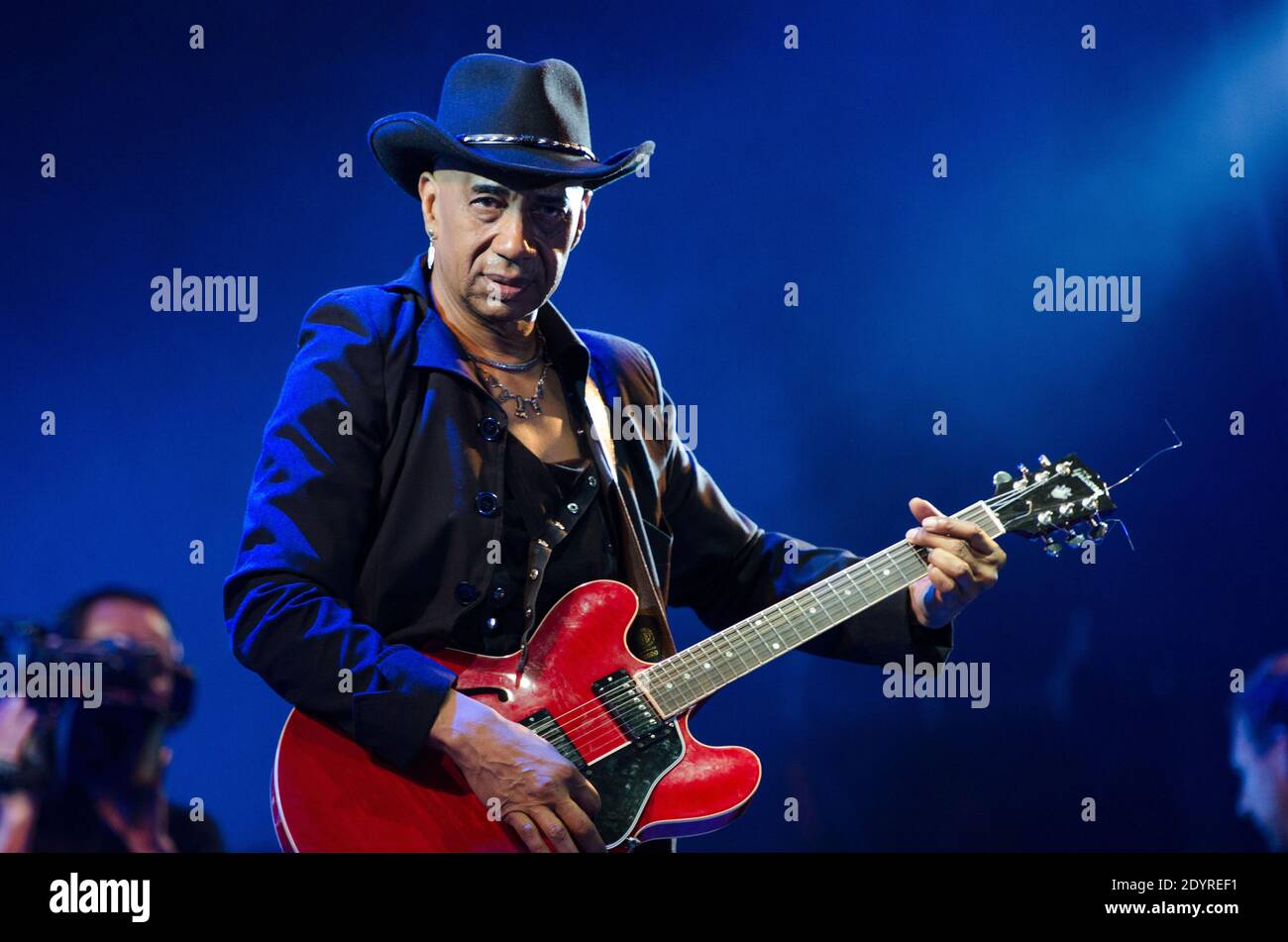 Marcus Malone band performs during the Plein Feux Festival in ...