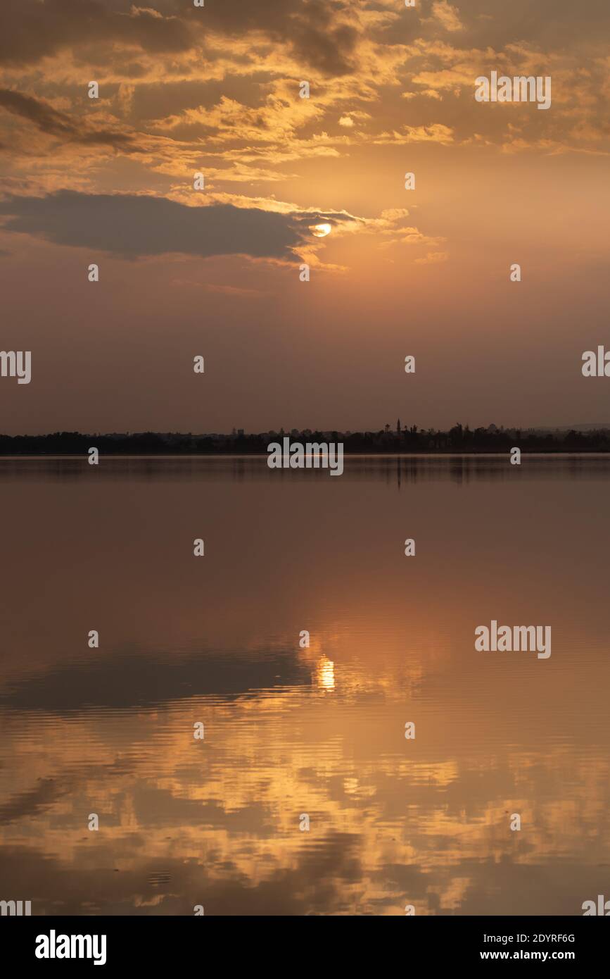 Sundown reflected on the water hi-res stock photography and images - Alamy