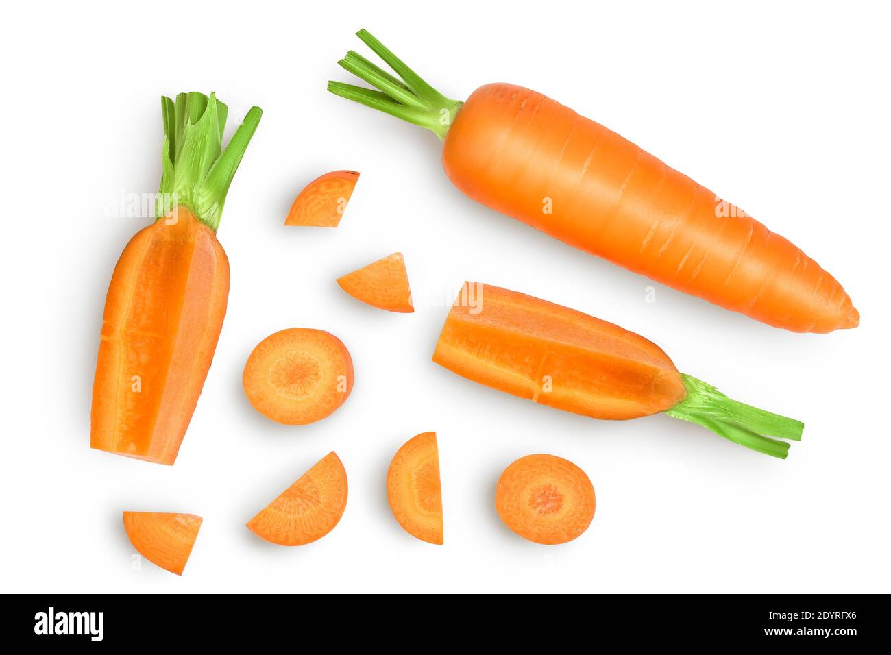 Carrot isolated on white background with clipping path and full depth ...
