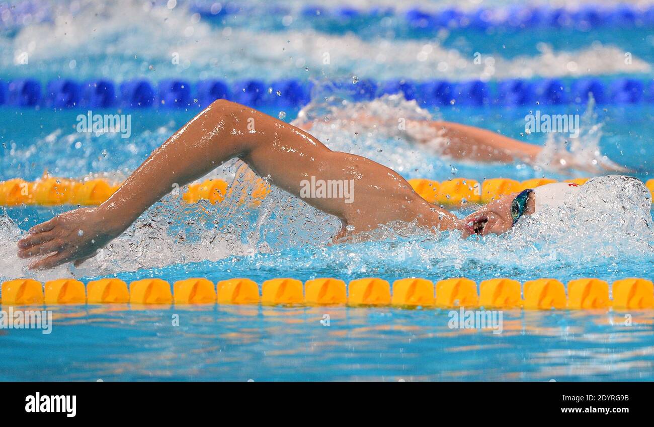 China's Sun Yang 400m Freestyle series during the 15th FINA Swimming ...