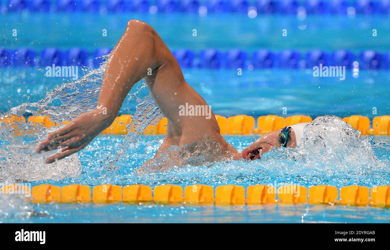 China's Sun Yang 400m Freestyle series during the 15th FINA Swimming ...