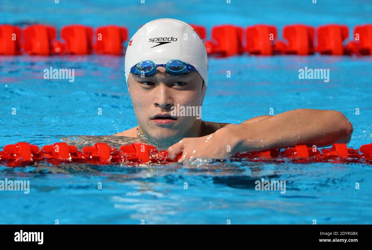 China's Sun Yang 400m Freestyle series during the 15th FINA Swimming ...
