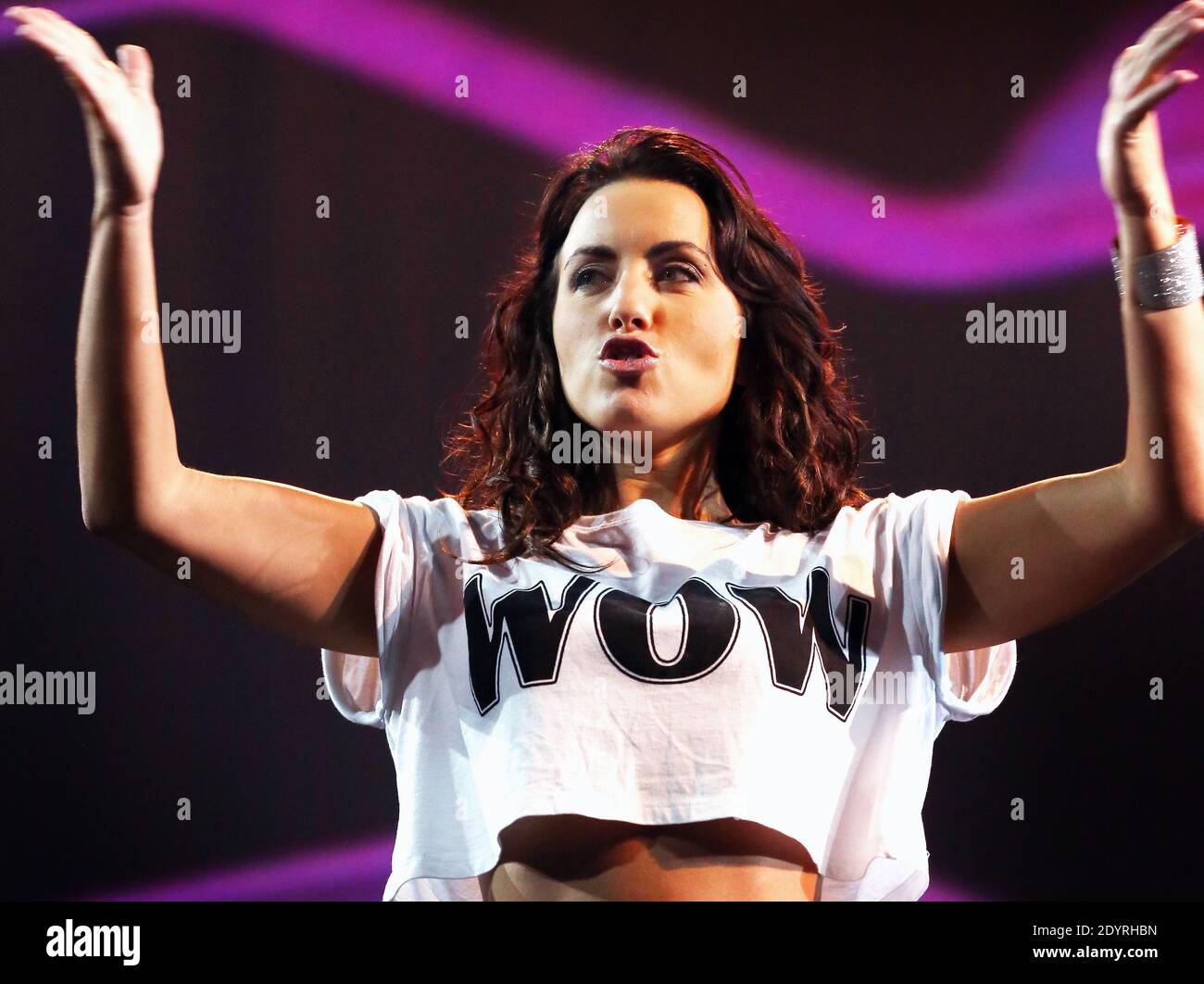French singer Maude Harcheb (Les Anges de la Tele realite 5) performs ...