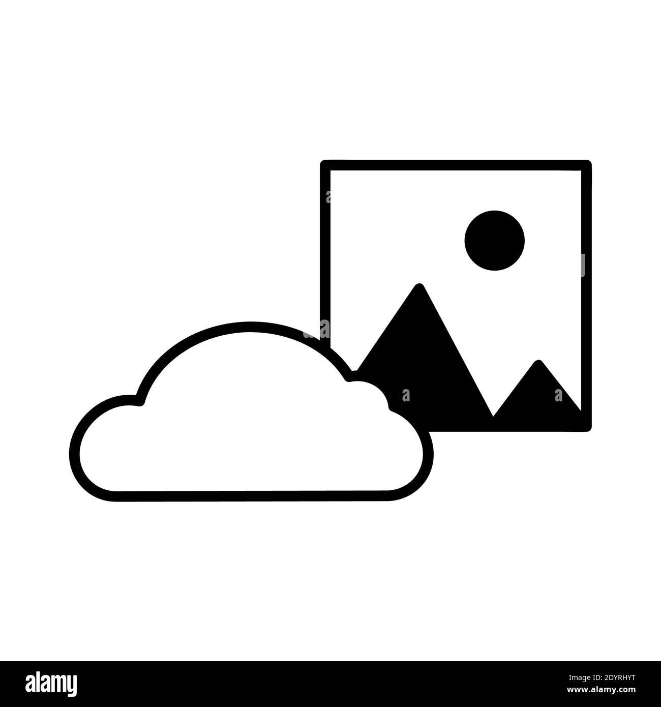 Cloud storage icon. Pictogram for backup. Isolated on white background ...