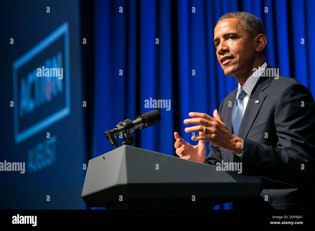 President Barack Obama delivers remarks at an Organizing for Action ...
