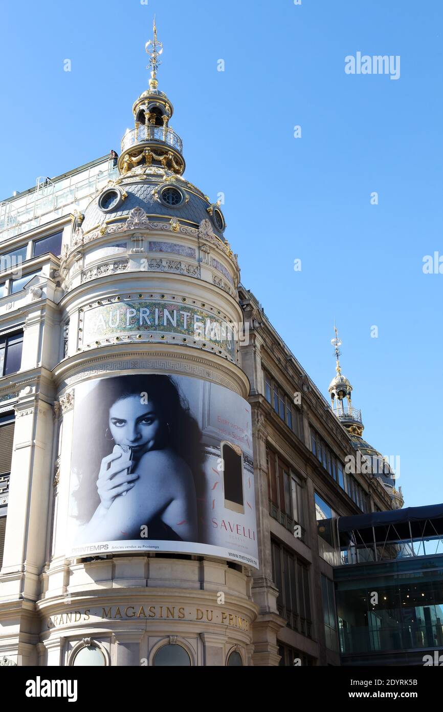 A general view of the Parisian iconic 'Au Printemps' Department Store ...