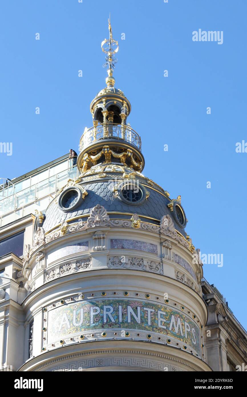 A general view of the Parisian iconic 'Au Printemps' Department Store ...