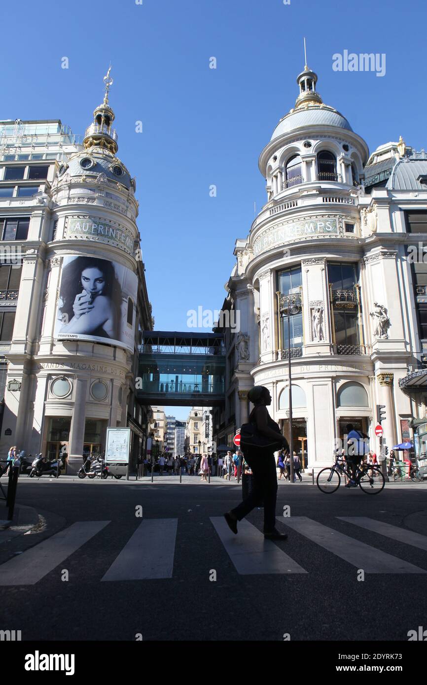 A general view of the Parisian iconic 'Au Printemps' Department Store ...