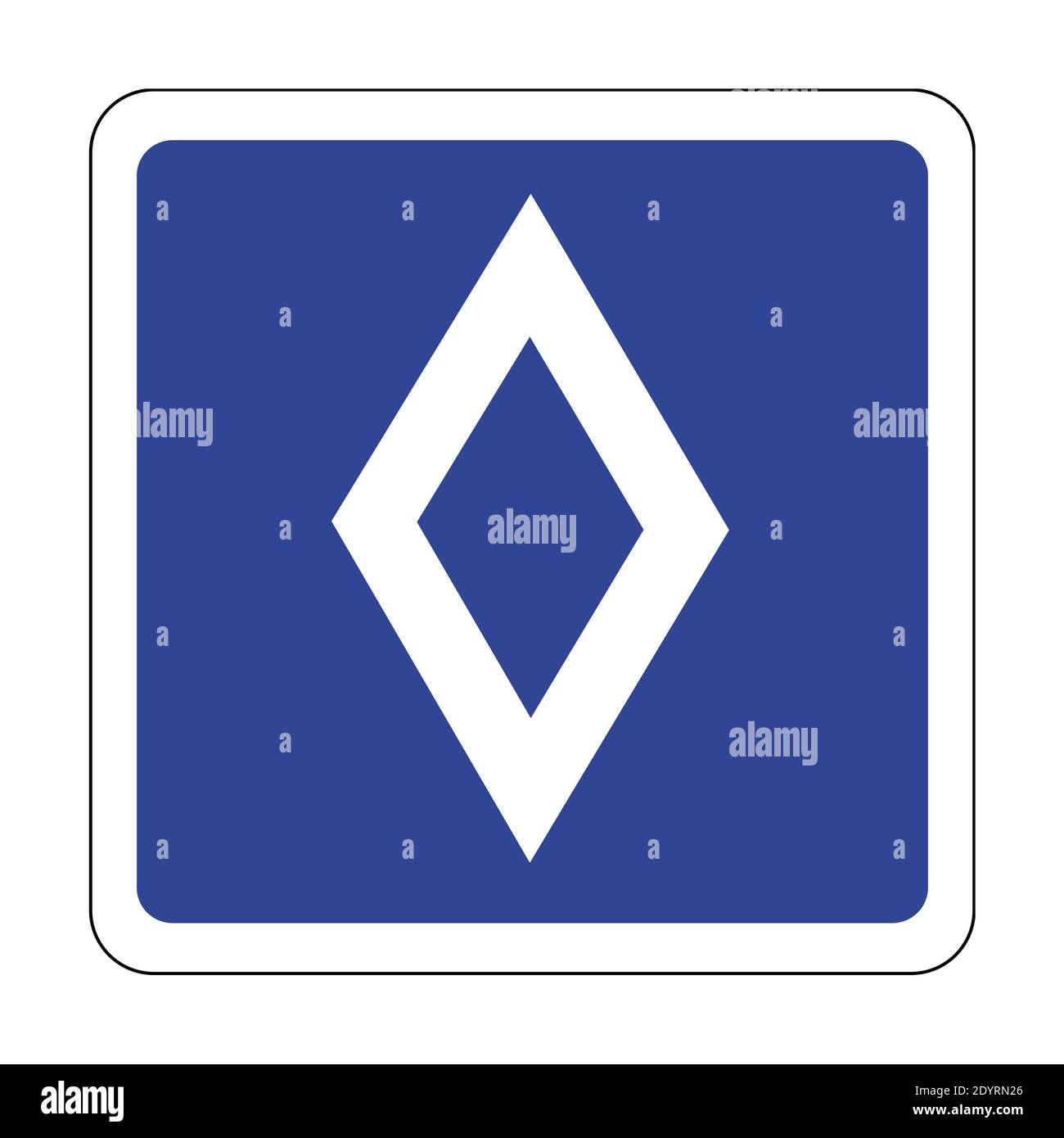 Carpooling lane road sign in France Stock Photo - Alamy