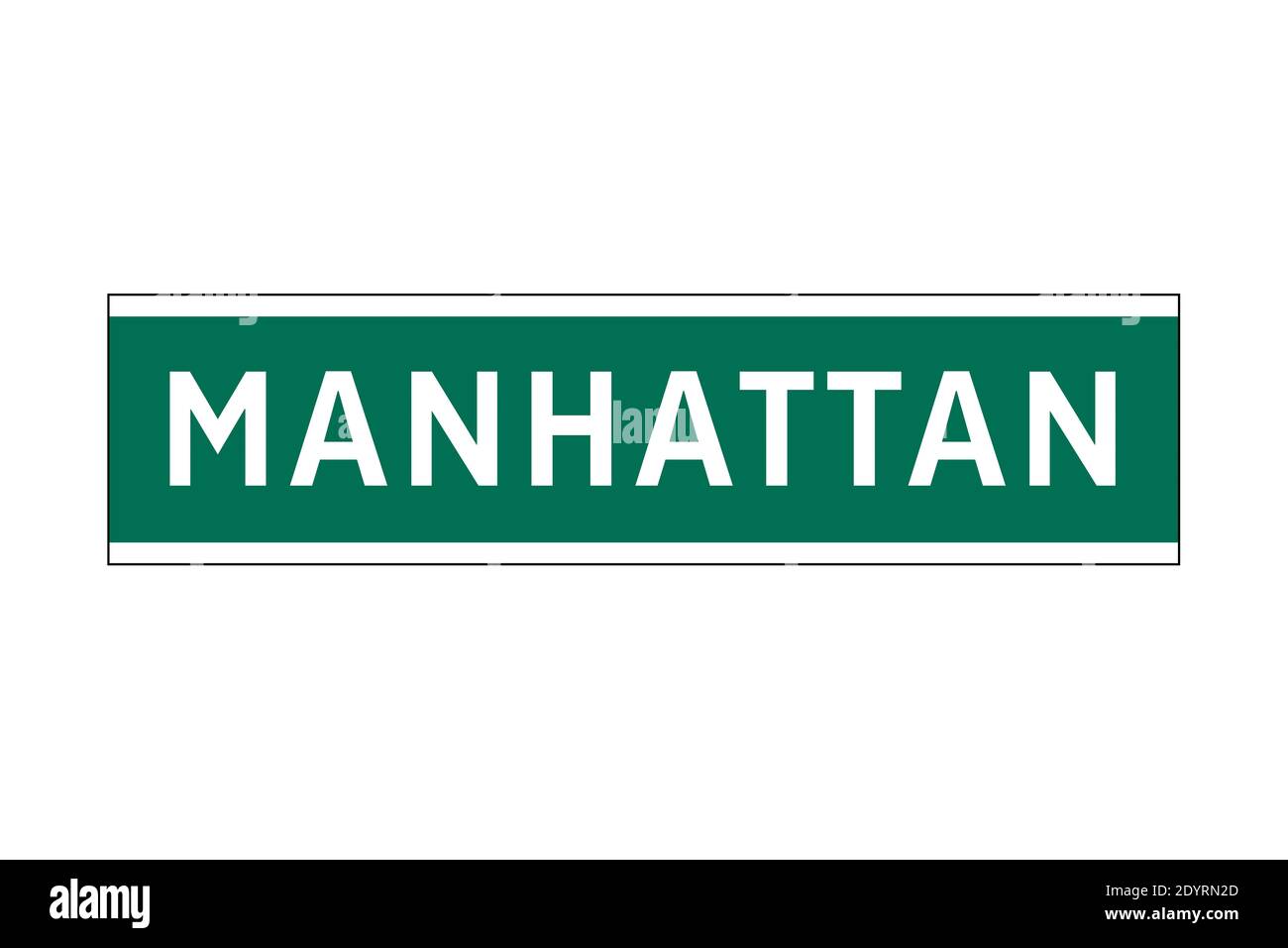 Manhattan sign in New York city Stock Photo - Alamy