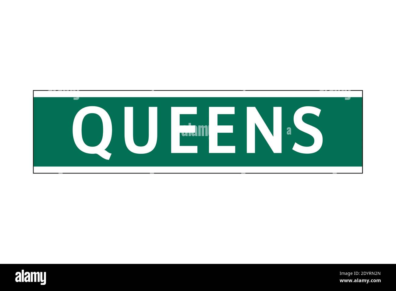 Queens sign in New York city Stock Photo - Alamy