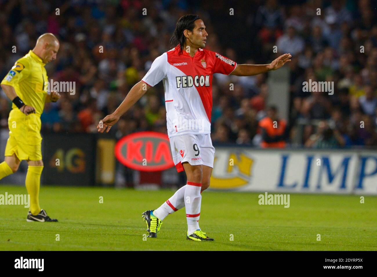 Monaco's Radamel Falcao during the French First League soccer match ...