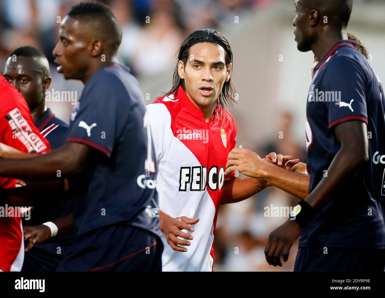 Monaco's Radamel Falcao during the French First League soccer match ...