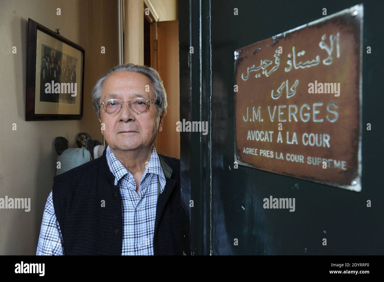 French lawyer Jacques Verges seen in his office in Paris, France on ...
