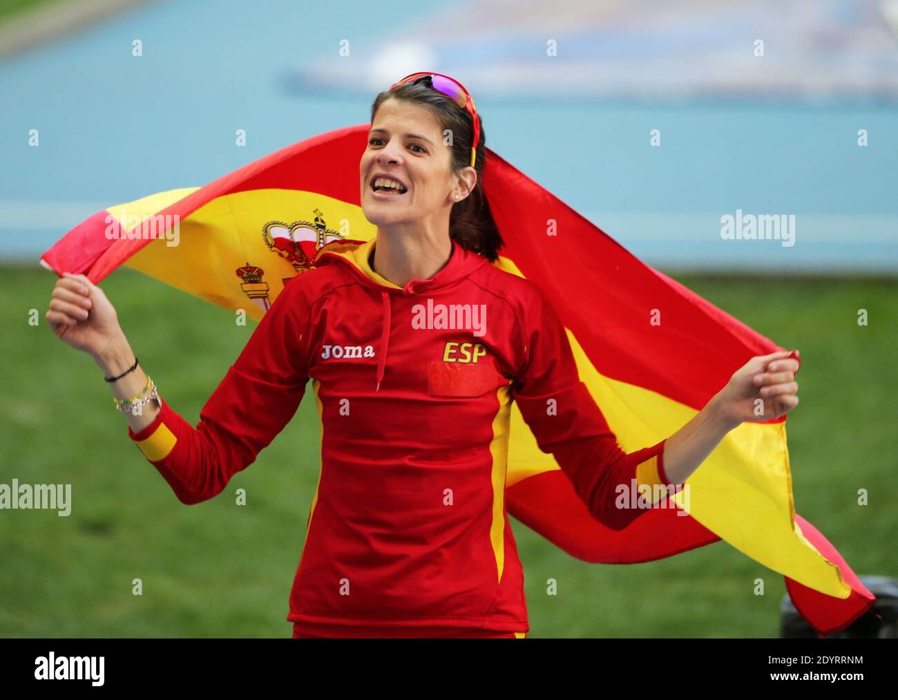 Spain's Ruth Beitia celebrates bronze in the women's high jump final at ...