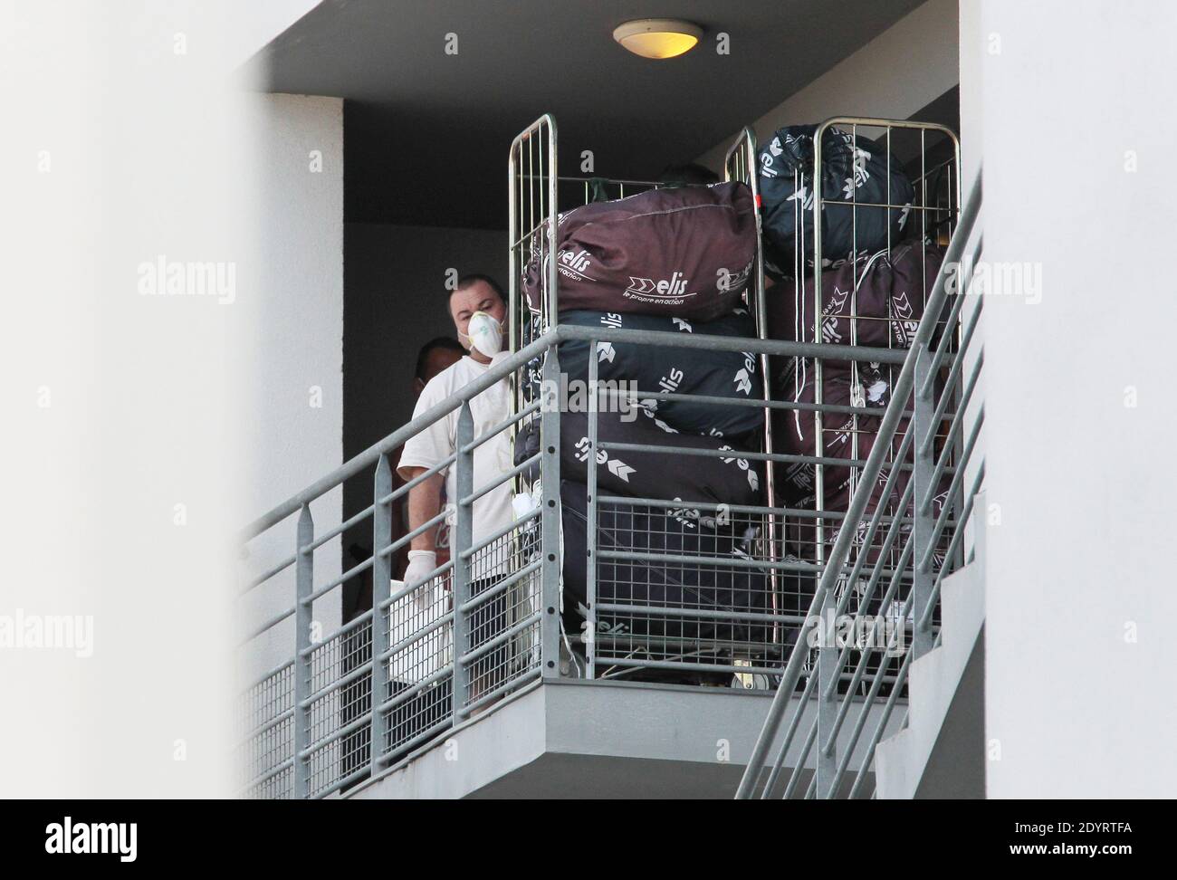 A view of the entrance of the 'City Residence' hotel-apartment building ...
