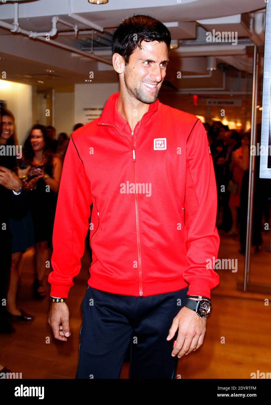 Novak Djokovic appears at the UNIQLO 5th Avenue Flagship store in New ...