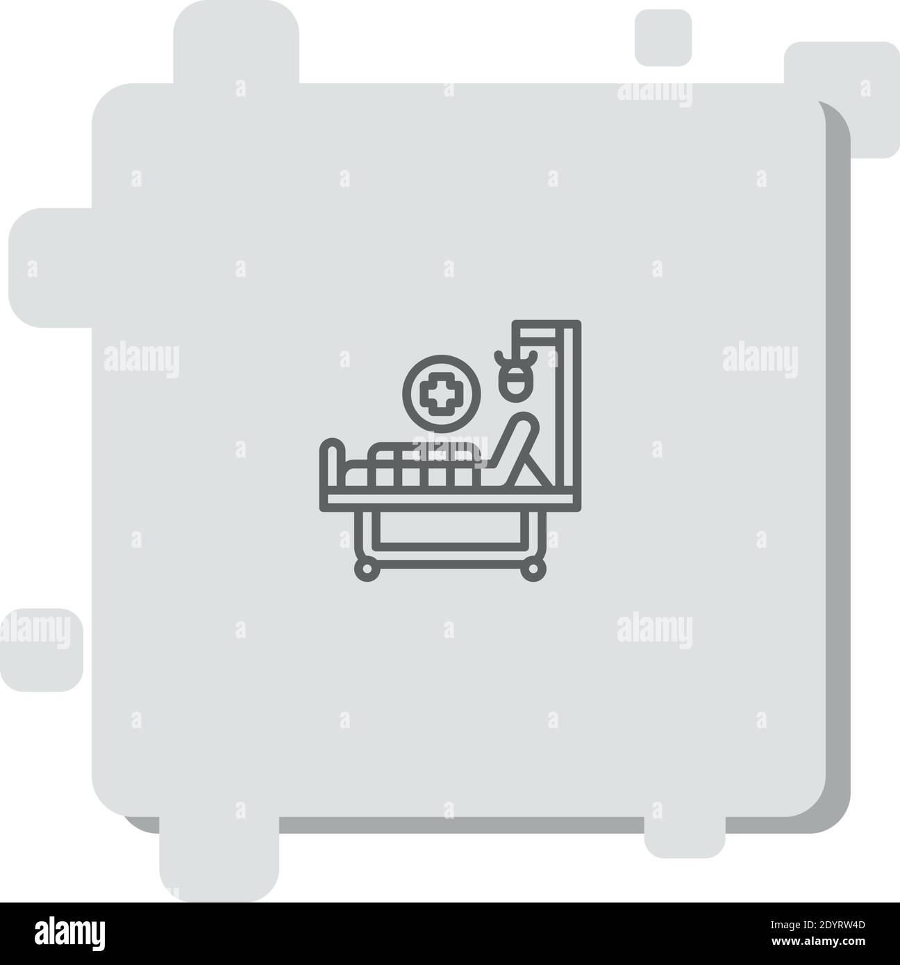 hospital bed vector icon modern simple vector illustration Stock Vector ...