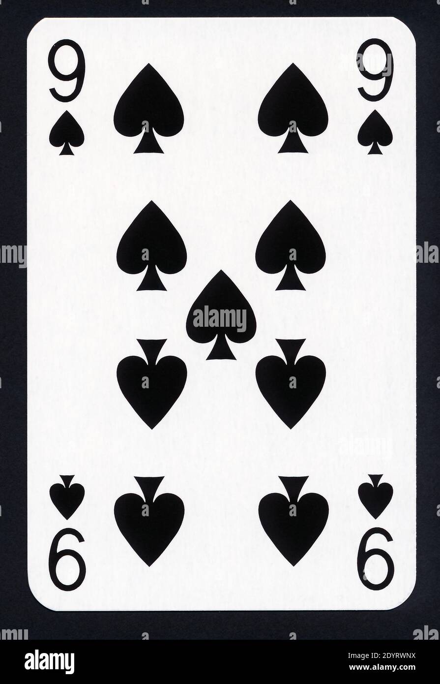 Playing cards of Spades suit isolated on black background - High ...