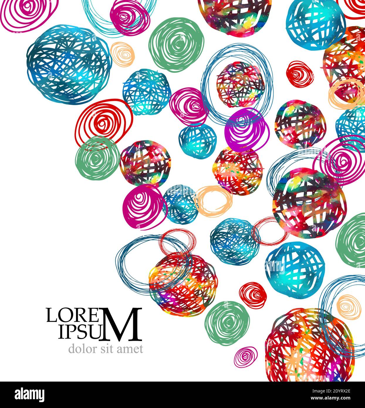 Abstraction from multi-colored circles. Vector illustration Stock Vector Image & Art - Alamy