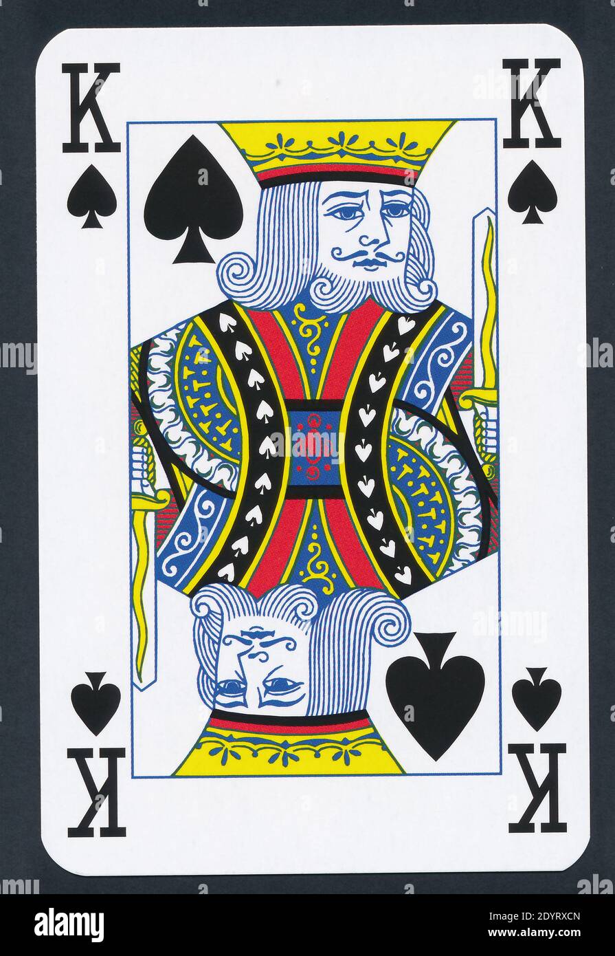 Playing cards of Spades suit isolated on black background - High ...