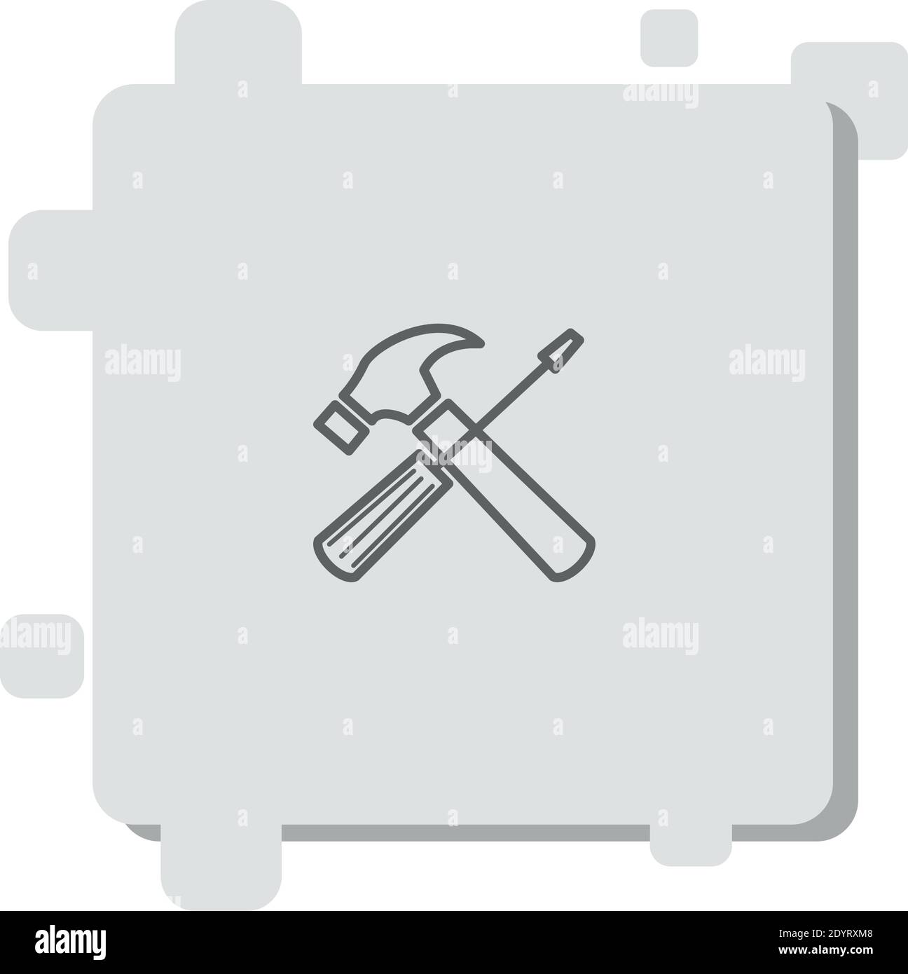 repair tools cross vector icon modern simple vector illustration Stock ...