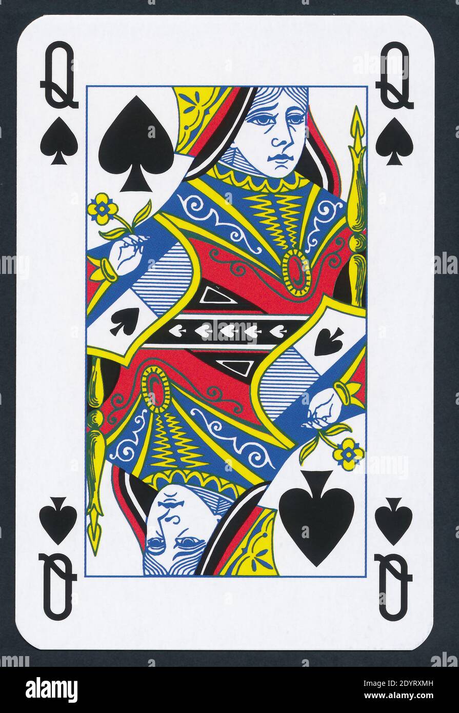 Playing cards of Spades suit isolated on black background - High ...