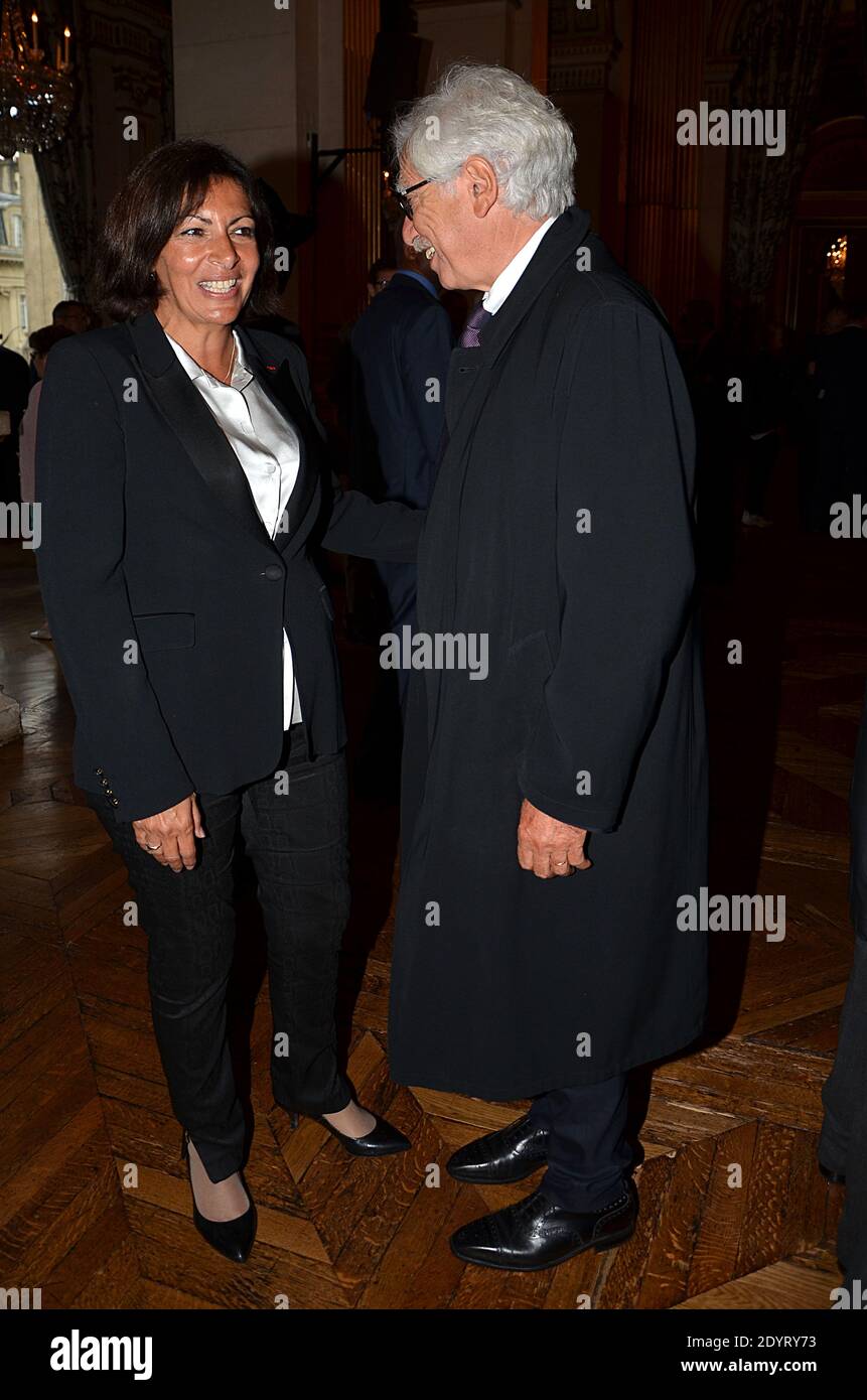 Anne Hidalgo attending the ceremony to commemorate the 69th anniversary ...