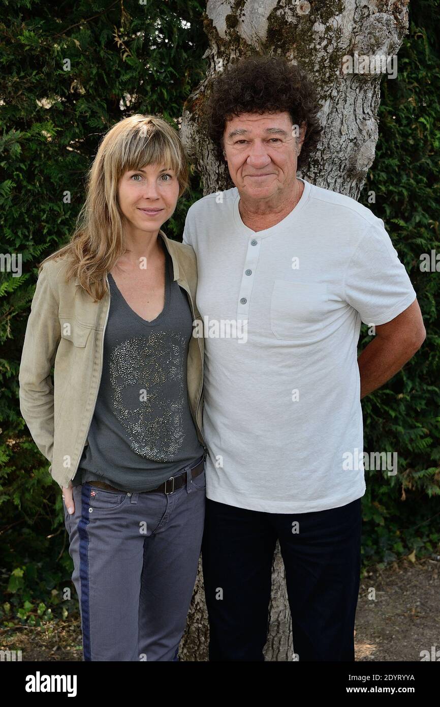 Louise Archambault and Robert Charlebois pose for the photocall of ...