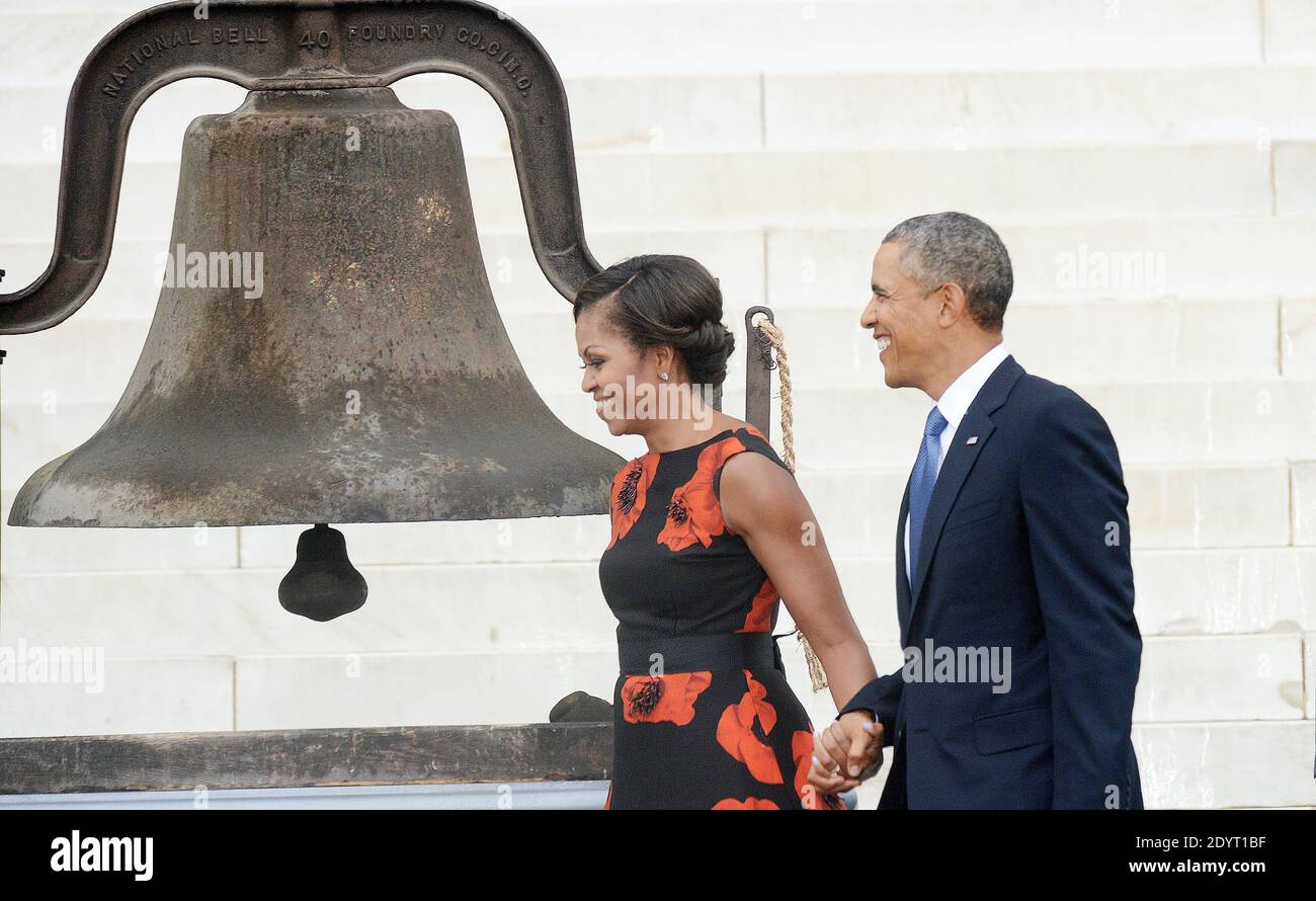 President Barack Obama and First Lady Michelle Obama attend the "Let ...