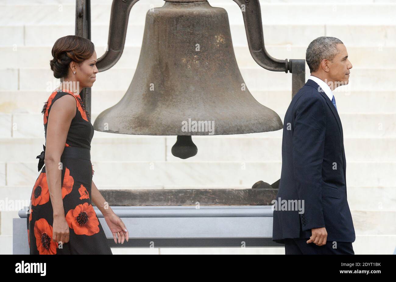 President Barack Obama and First Lady Michelle Obama attend the "Let ...