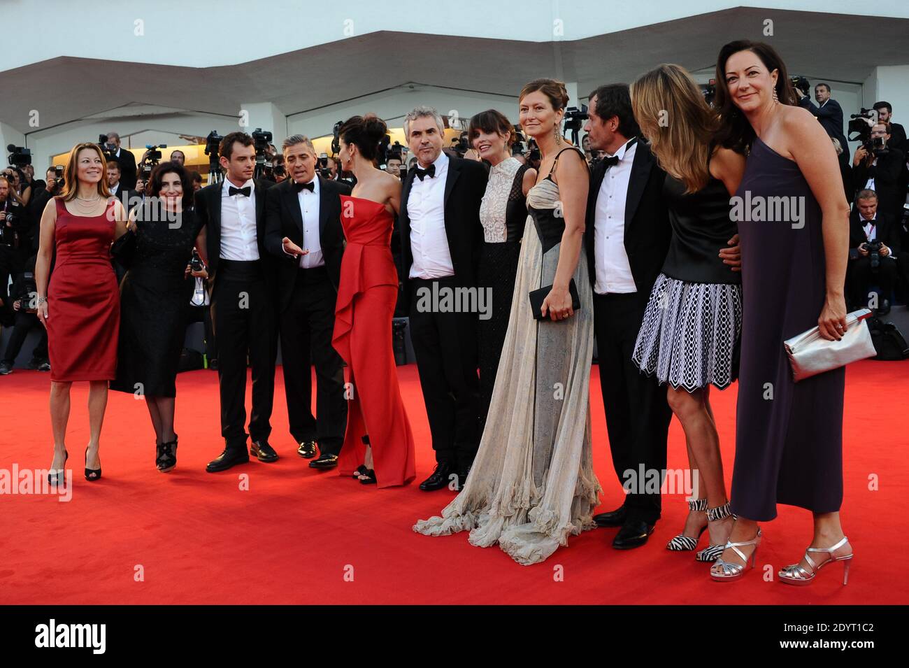 Producer David Heyman, director Alfonso Cuaron, actress Sandra Bullock ...