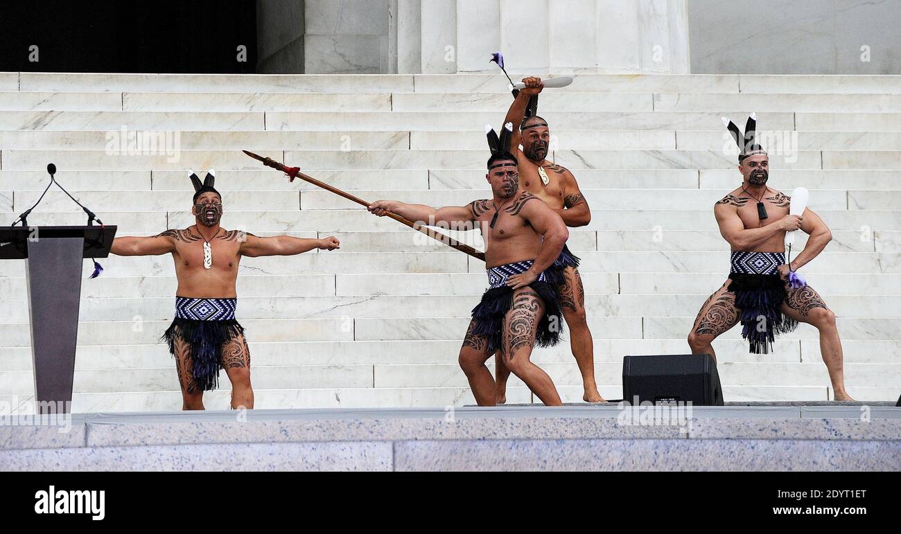 Dancers from Destiny Church , New Zealand perform traditional maori ...