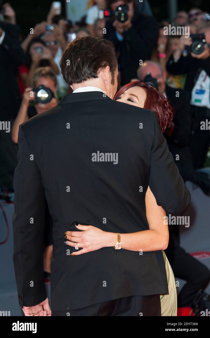 Nicolas Cage and wife Alice Kim Cage attending the premiere for the ...