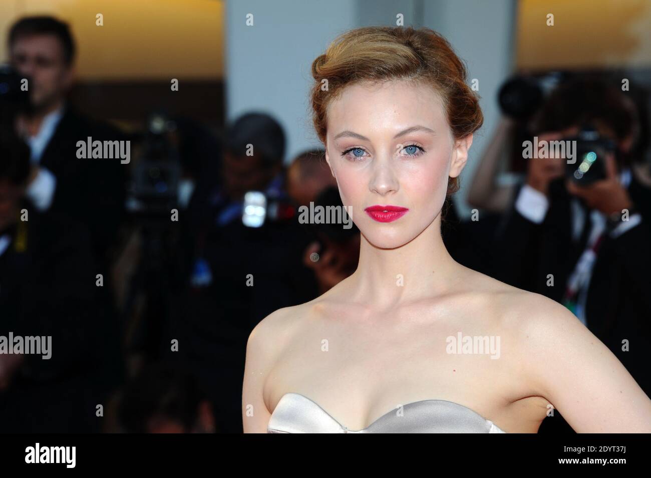 Canadian actress Sarah Gadon attending the premiere for the film Joe as ...