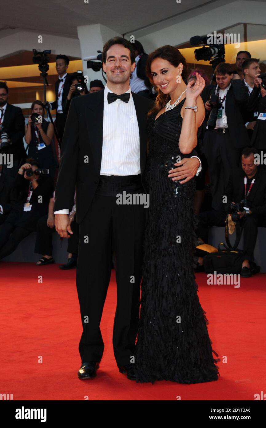 Vittorio Palazzi and Isabelle Adriani attending the premiere for the ...
