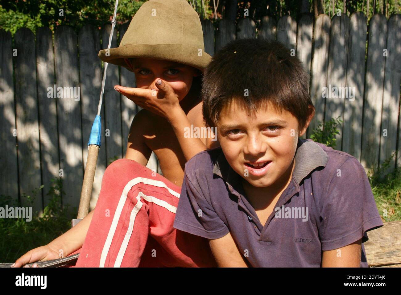Gypsy (Rroma/ Romani) boys in Romania Stock Photo - Alamy