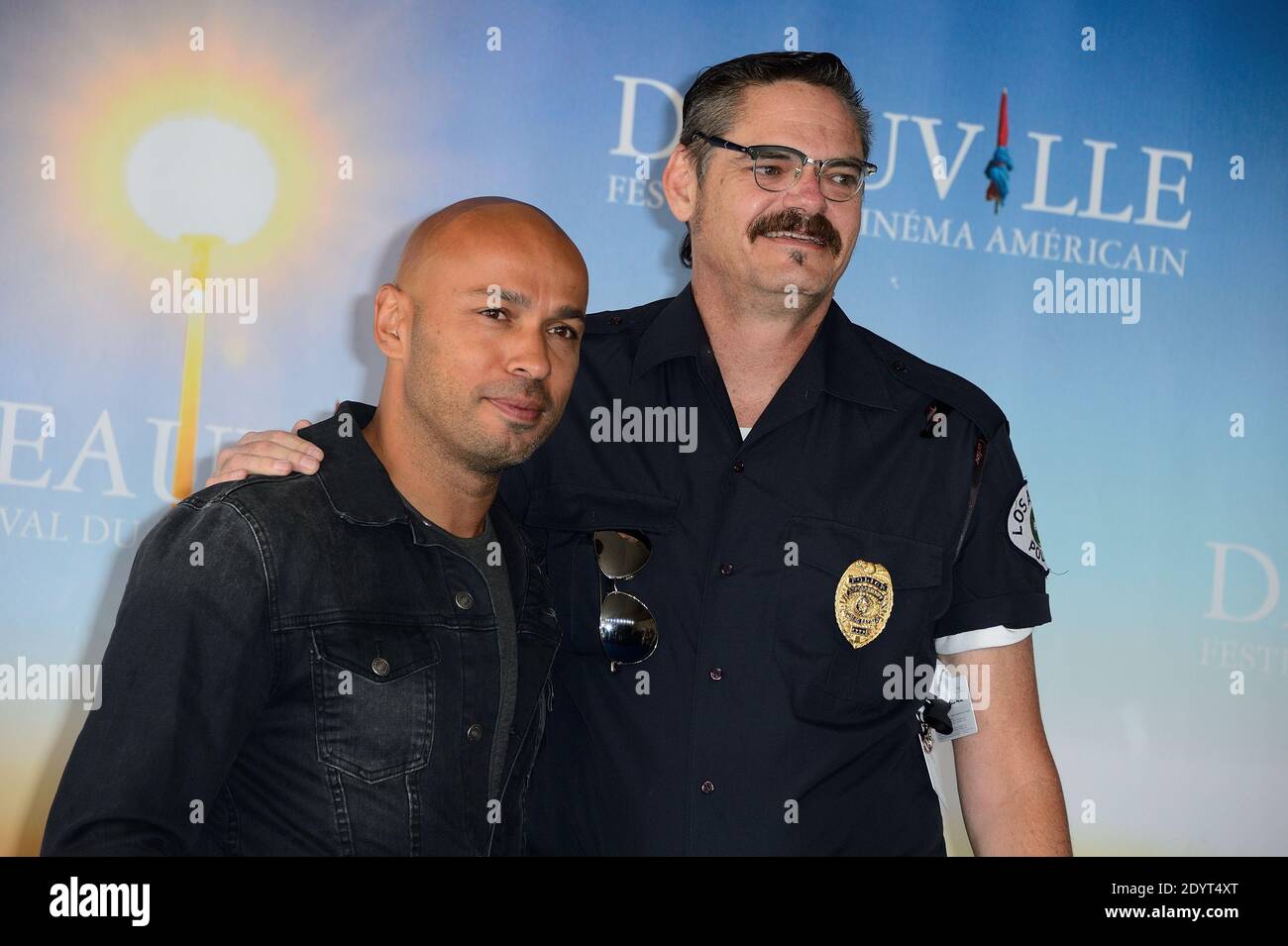 Eric Judor and Mark Burnham posing at the photocall for the film Wrong ...