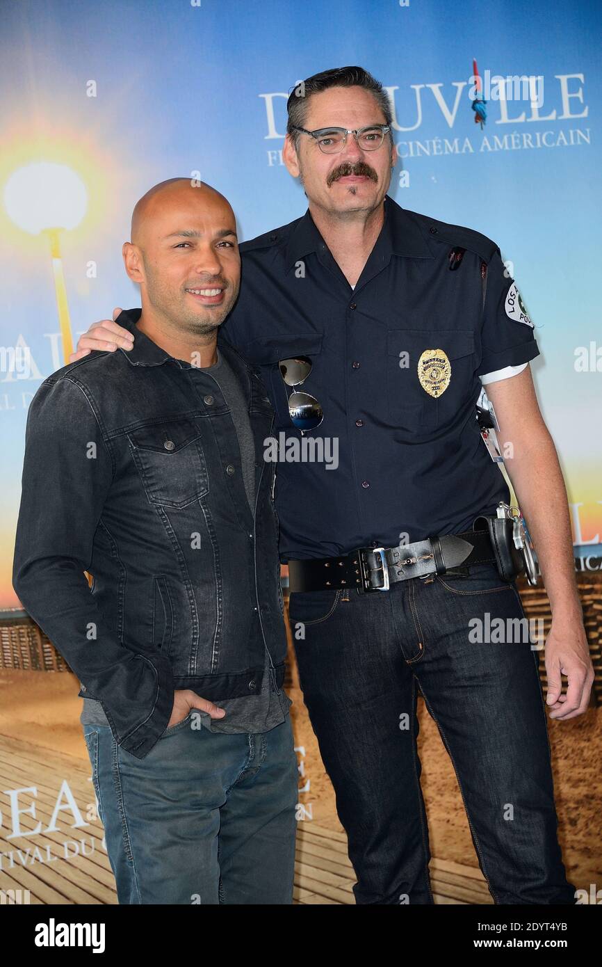 Eric Judor and Mark Burnham posing at the photocall for the film Wrong ...