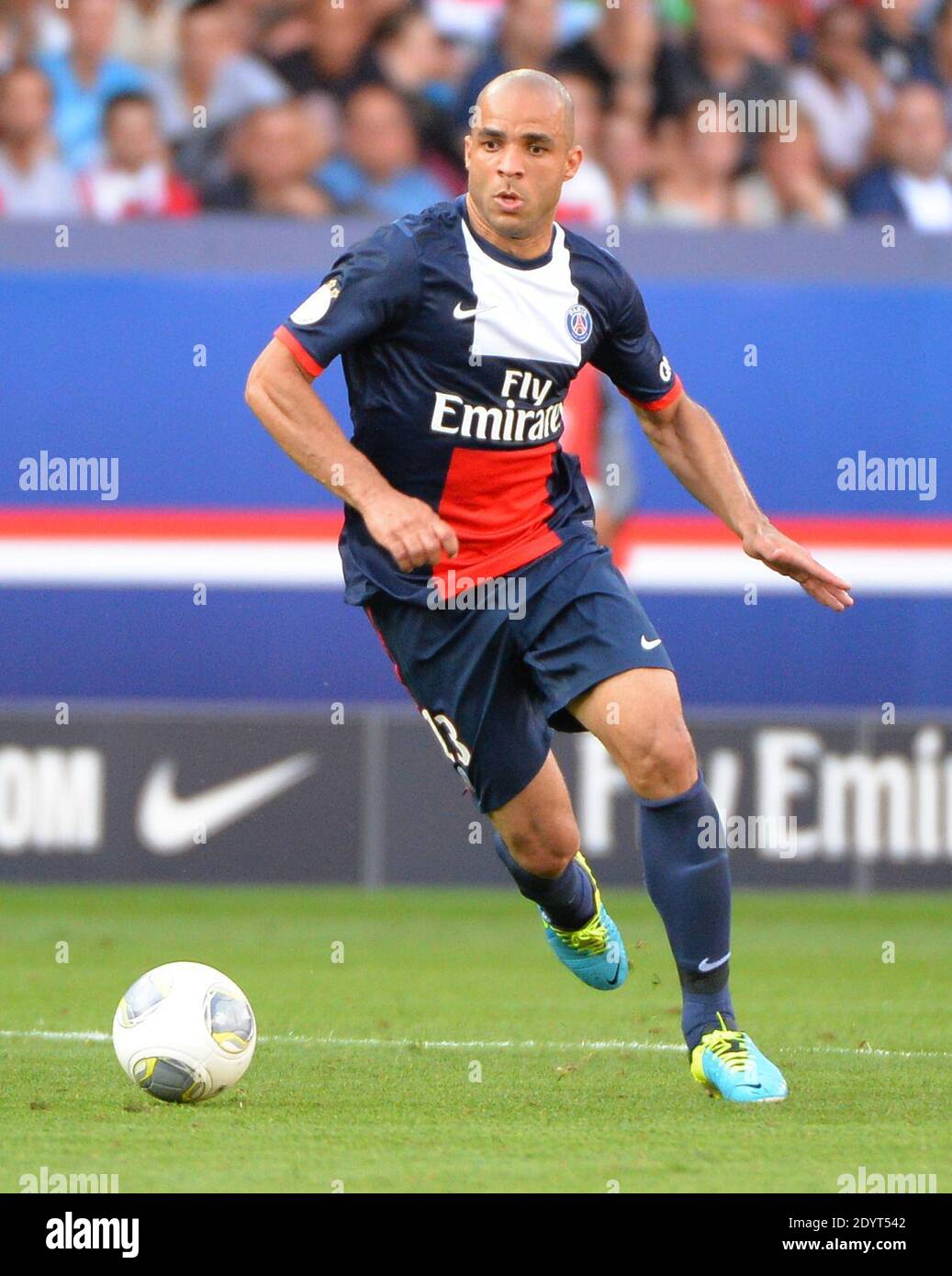 SG,s during the French First League soccer match, Paris Saint-Germain ...