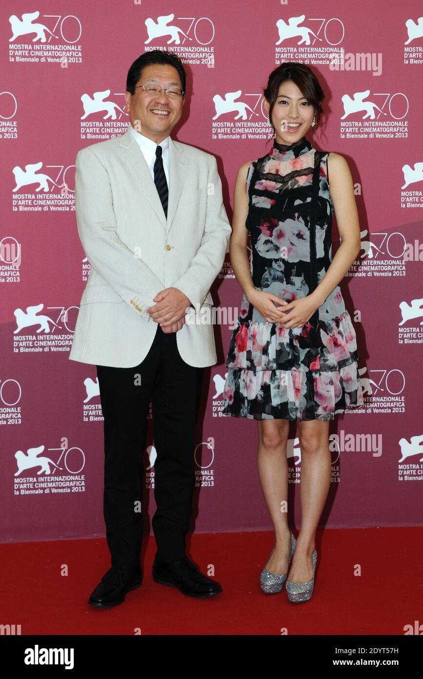 The president of the Studio Ghibli Koji Hoshino and actress Miori ...