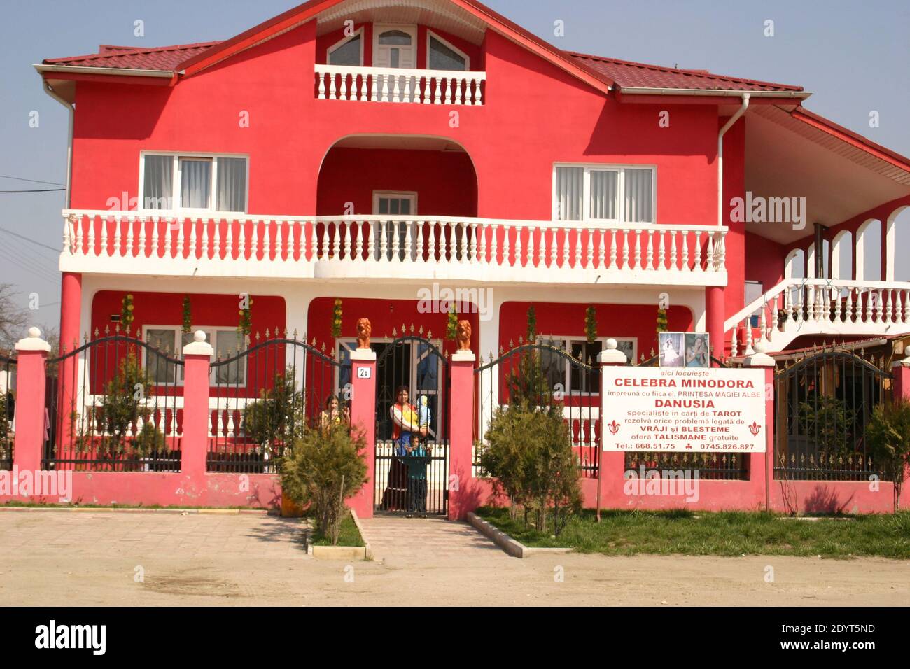 Exterior view of the house of a self-proclaimed “queen of white magic ...