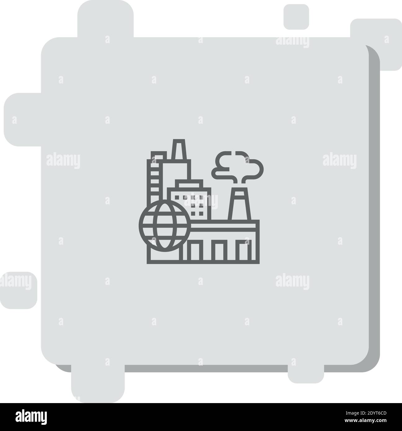 factory vector icon modern simple vector illustration Stock Vector ...