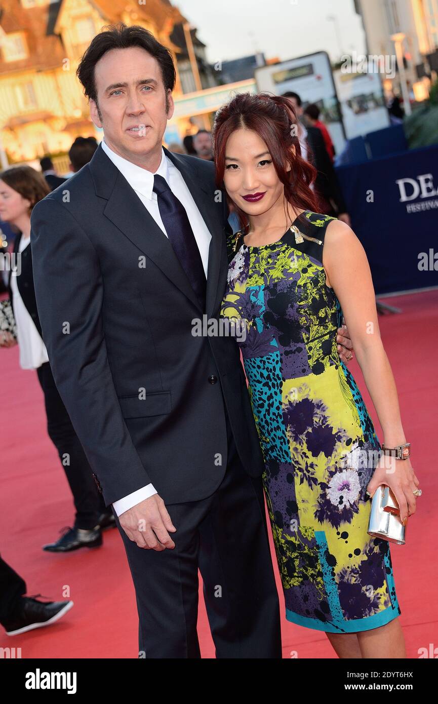 Nicolas Cage and wife Alice Kim attending the screening of 'Joe' as ...