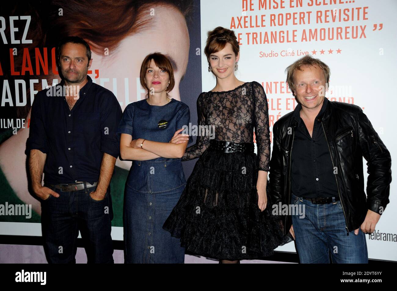 (L-R) Cedric Kahn, Axelle Ropert, Louise Bourgoin and Laurent Stocker ...