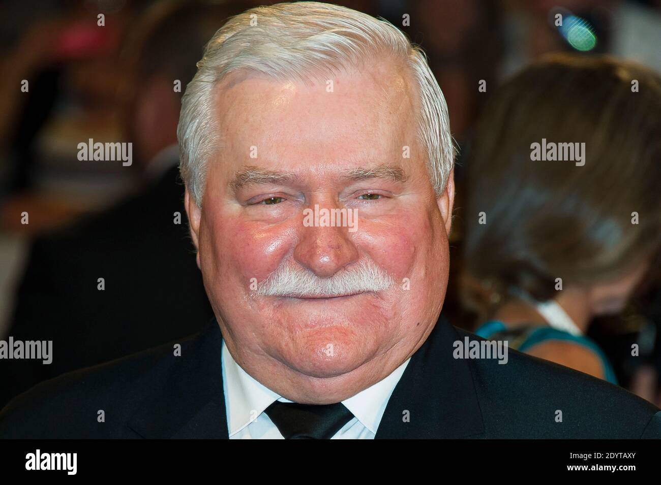 Lech Walesa attending the premiere for the film Walesa Man Of Hope as ...