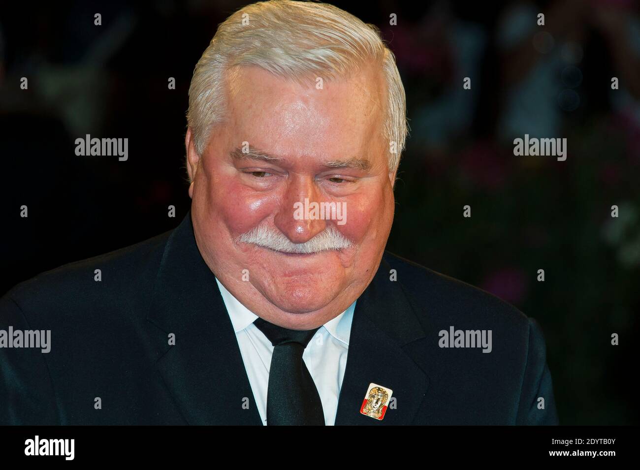 Lech Walesa attending the premiere for the film Walesa Man Of Hope as ...