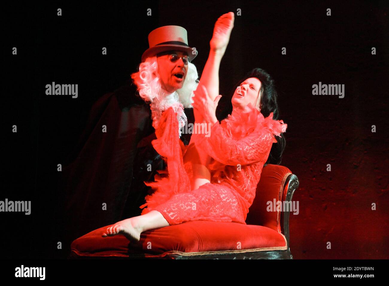 Christophe Laubion and Andrea Bescond performing the play 'Train ...